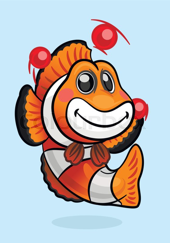 Clown,fish,fun,sea,juggler,circus,underwater,animated,character,symbol ...