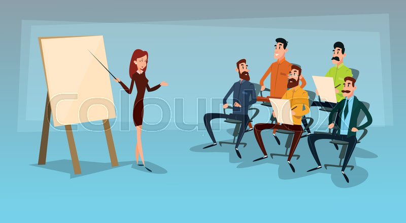 Business People Group Presentation, ... | Stock vector | Colourbox