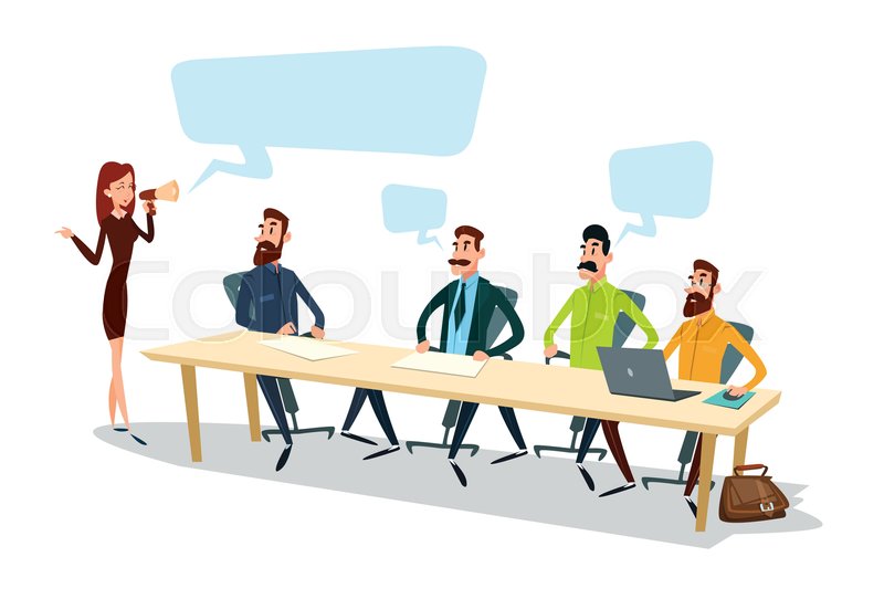 Business People Group Presentation, ... | Stock vector | Colourbox