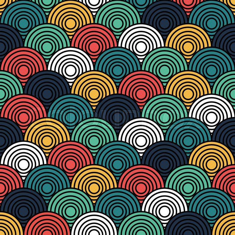 Overlap Circle Pattern. Editable ... | Stock vector | Colourbox