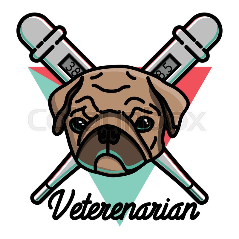 Color vintage veterinarian emblem. ... | Stock vector | Colourbox