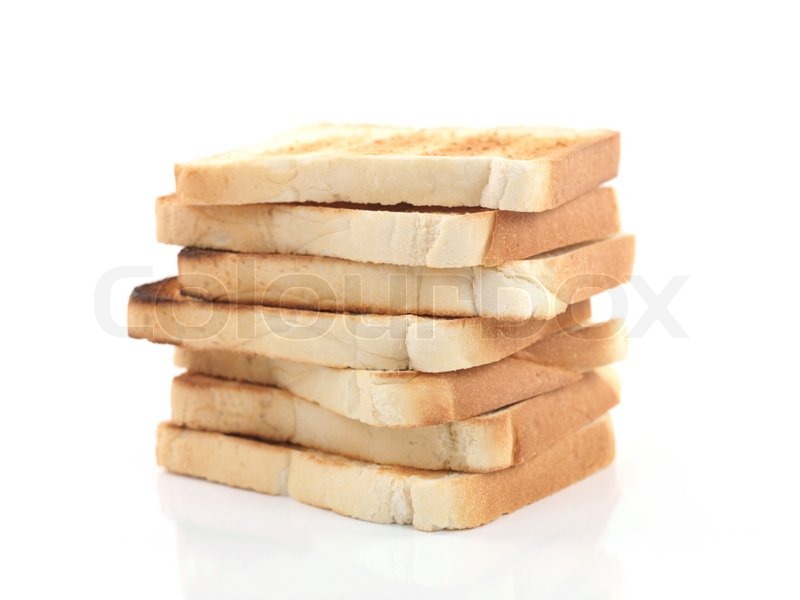 Ein Stapel weißes Toast vor einem ... | Stock Bild | Colourbox