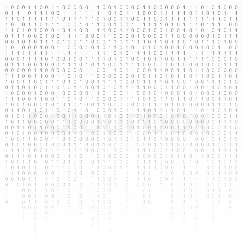 Binary code black and white background ... | Stock image | Colourbox