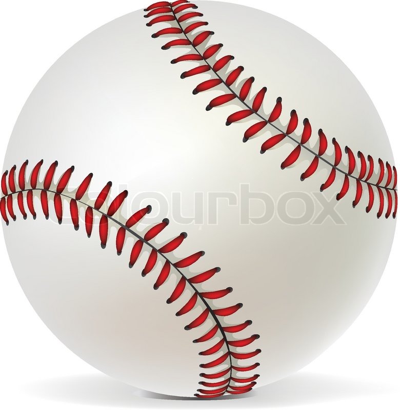 Baseball -Ball auf weißem ... | Stock-Vektor | Colourbox