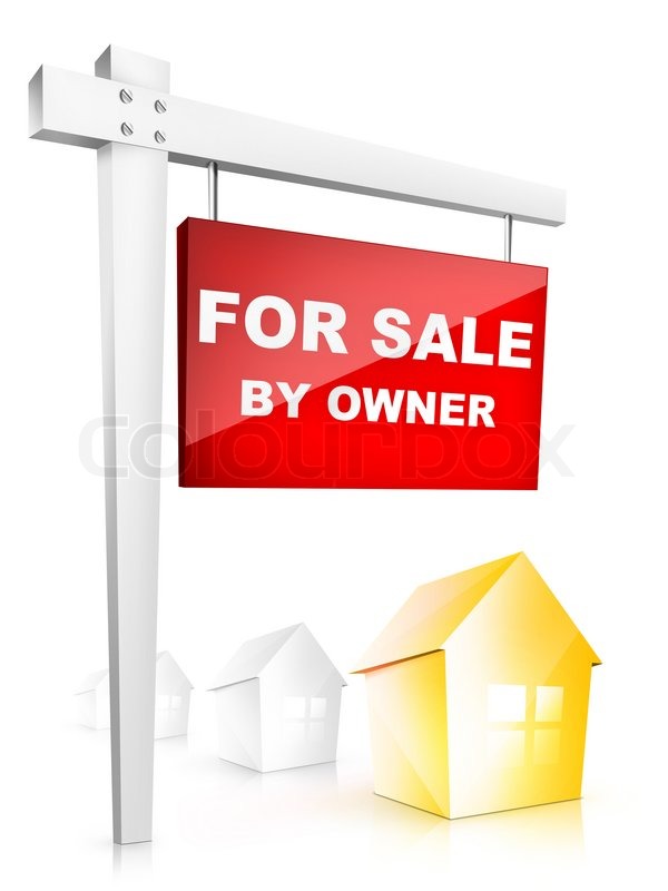 Real Estate Sign – For Sale by Owner. ... | Stock image | Colourbox