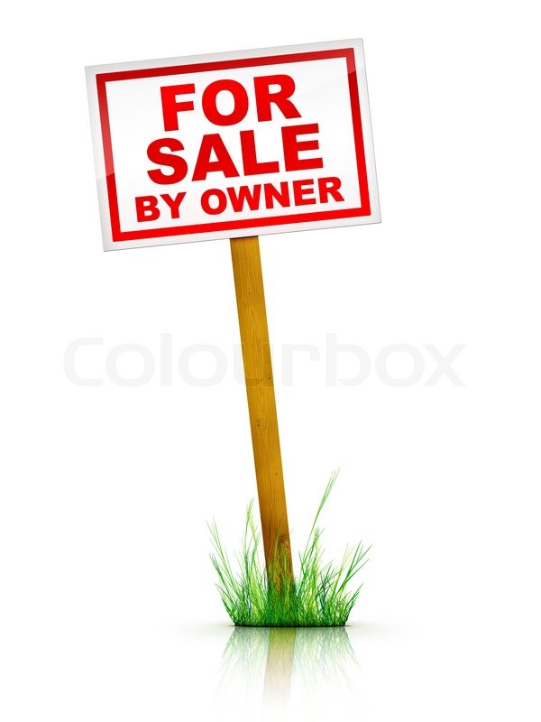 Real Estate Sign – For Sale by Owner. ... | Stock image | Colourbox