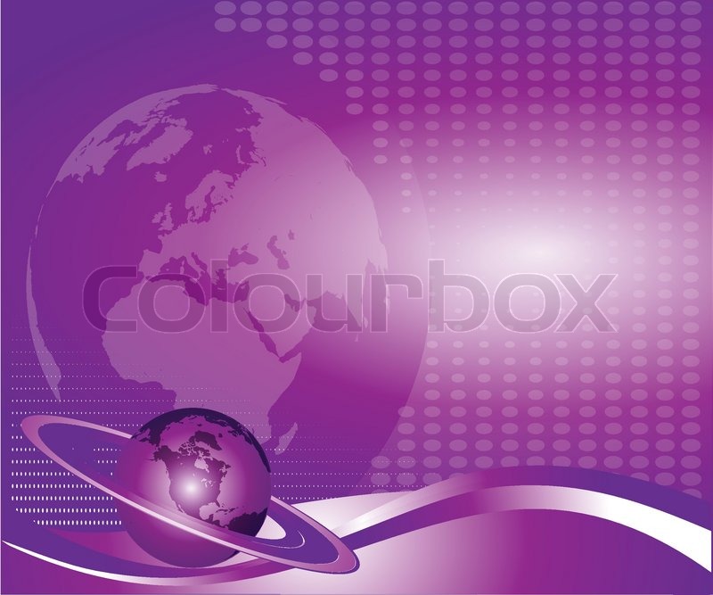 Purple World Globe