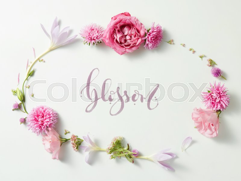 Quote - blossom written in calligraphy ... | Stock image | Colourbox
