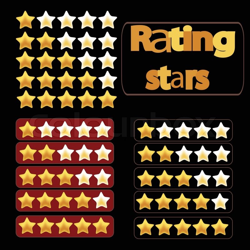 Collection of three rating stars ... | Stock vector | Colourbox