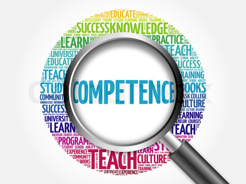 COMPETENCE word cloud with magnifying ... | Stock image | Colourbox
