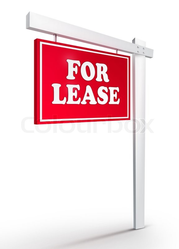 Real Estate Sign - For Lease on White ... | Stock image | Colourbox