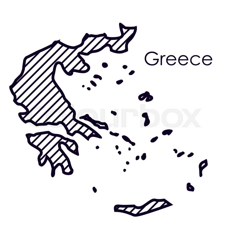 Greece map icon. Europe nation and ... | Stock vector | Colourbox
