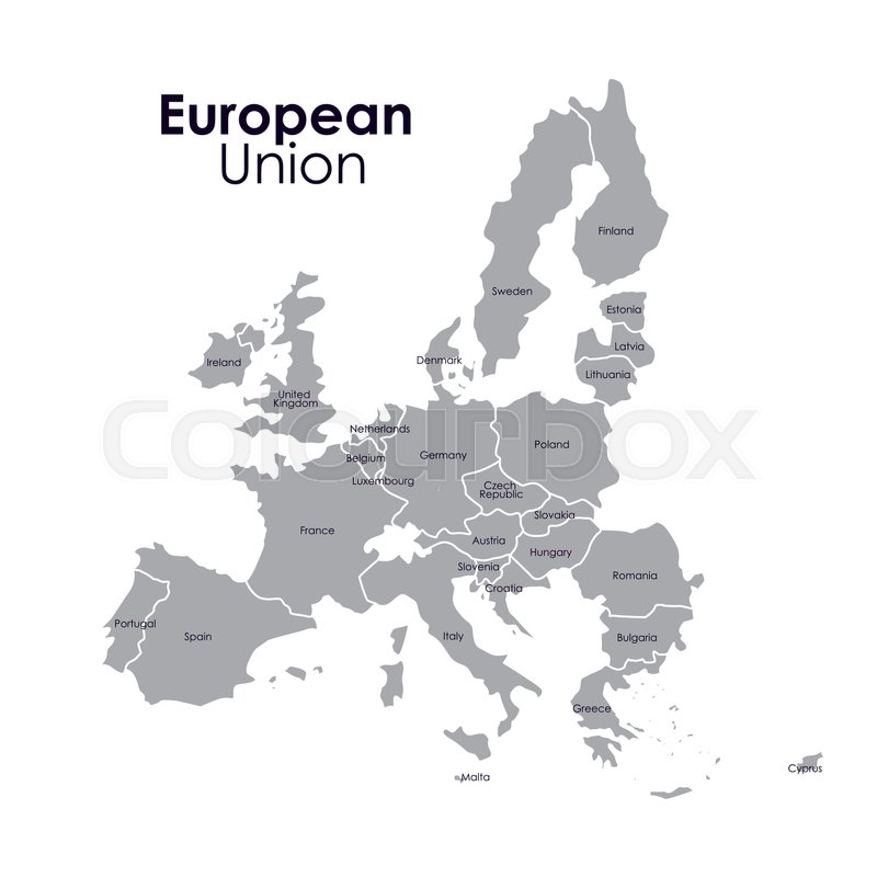 European Union Map Black And White