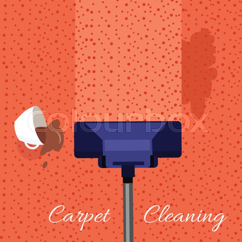 Carpet cleaning vector concept. Flat ... | Stock vector | Colourbox
