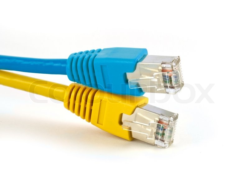 Ethernet cable on white background | Stock image | Colourbox