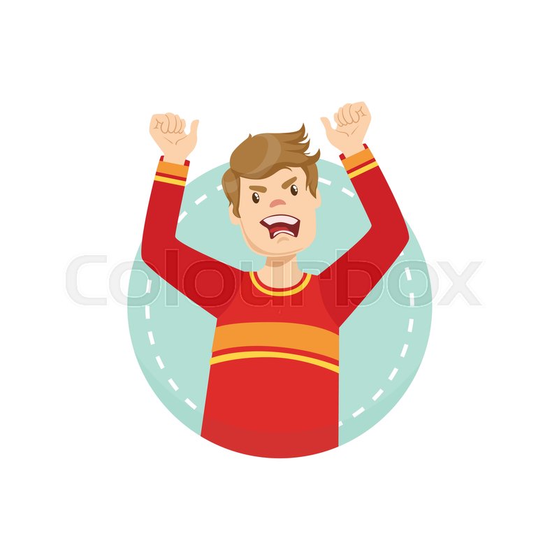 Angry Emotion Body Language ... | Stock vector | Colourbox