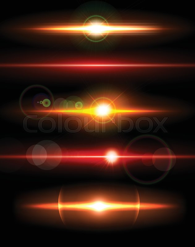 Realistic light glare sparkle, ... | Stock vector | Colourbox