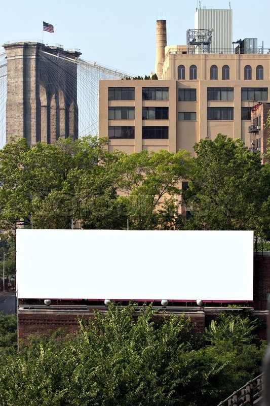 En tom urbane reklame billboard med kopi ... | Stock foto | Colourbox