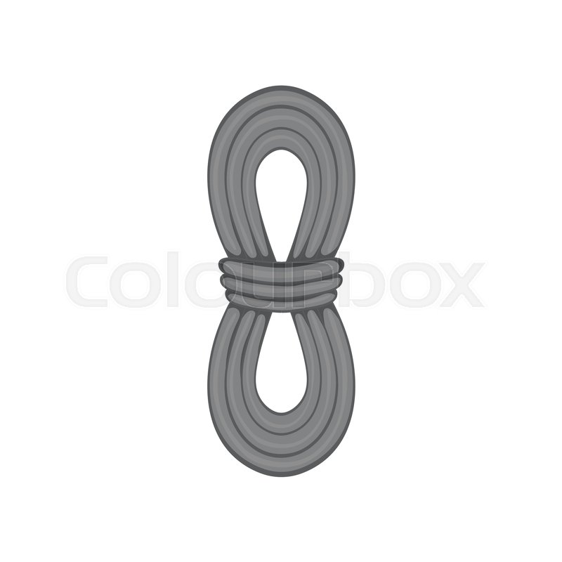 Rope icon in black monochrome style ... | Stock vector | Colourbox