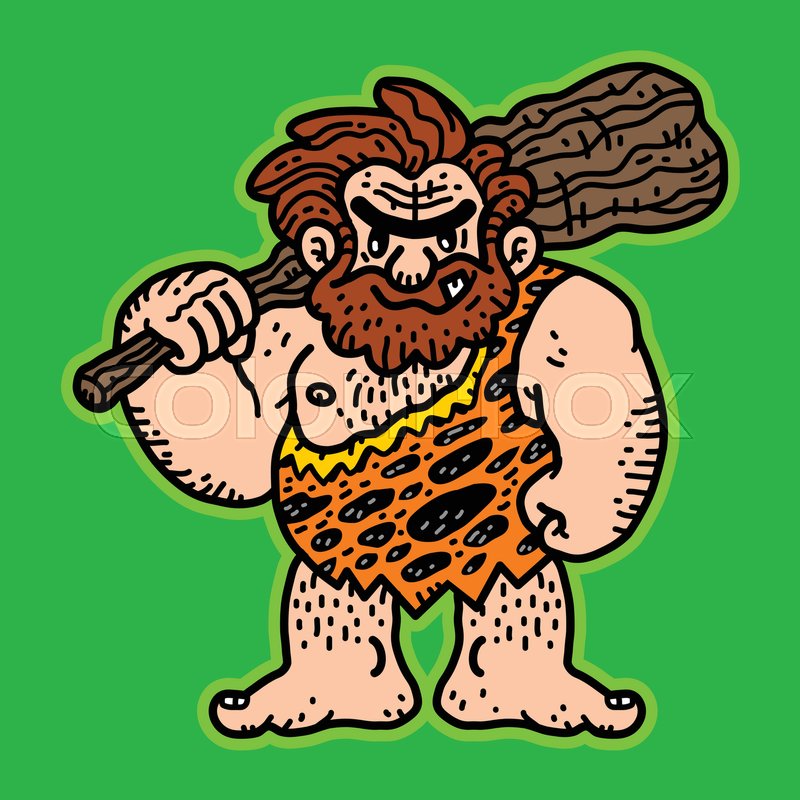 Caveman cartoon vector | Stock vector | Colourbox