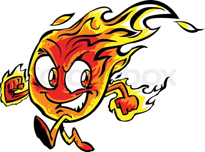Flame Cartoon Character | Stock vector | Colourbox