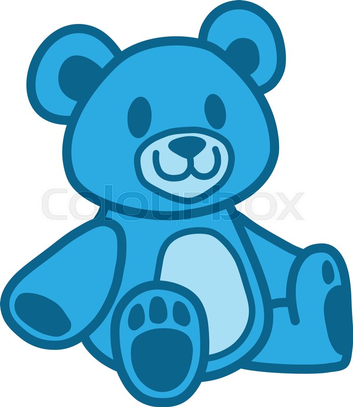 Blue Teddy Bear Clip Art