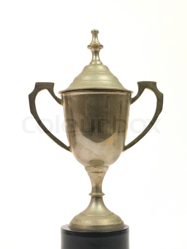 An old tarnished trophy isolated ... | Stock image | Colourbox