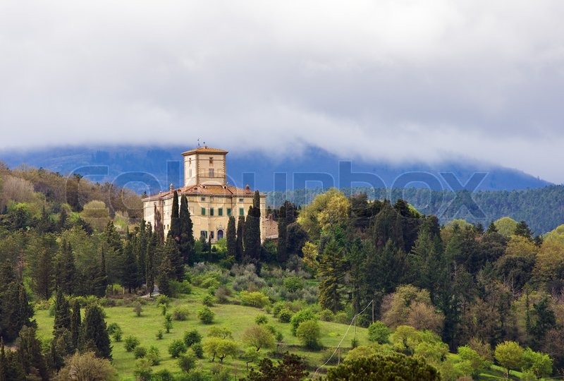 Crowded Italian Hillside Villa