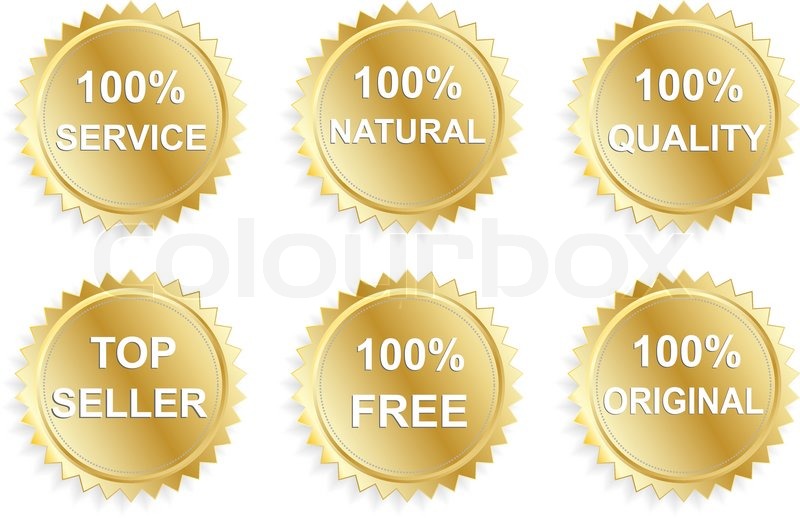 Six vector business promo stickers | Stock vector | Colourbox