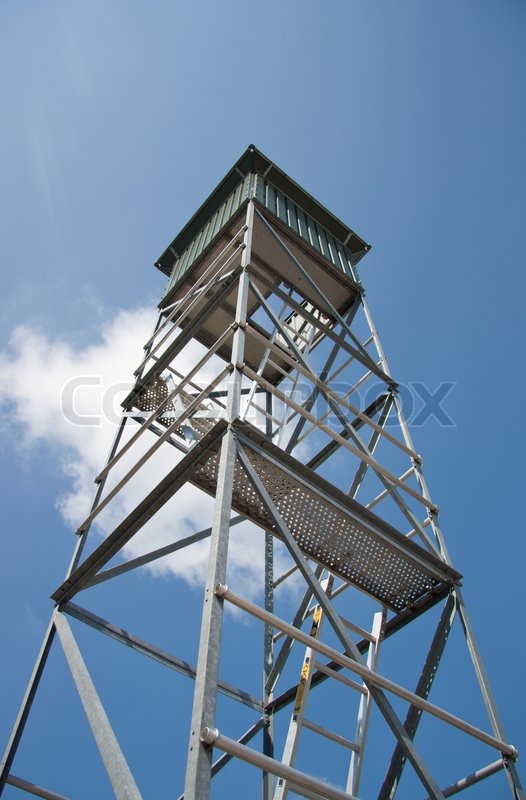Steel watchtower reaching to the sky | Stock image | Colourbox