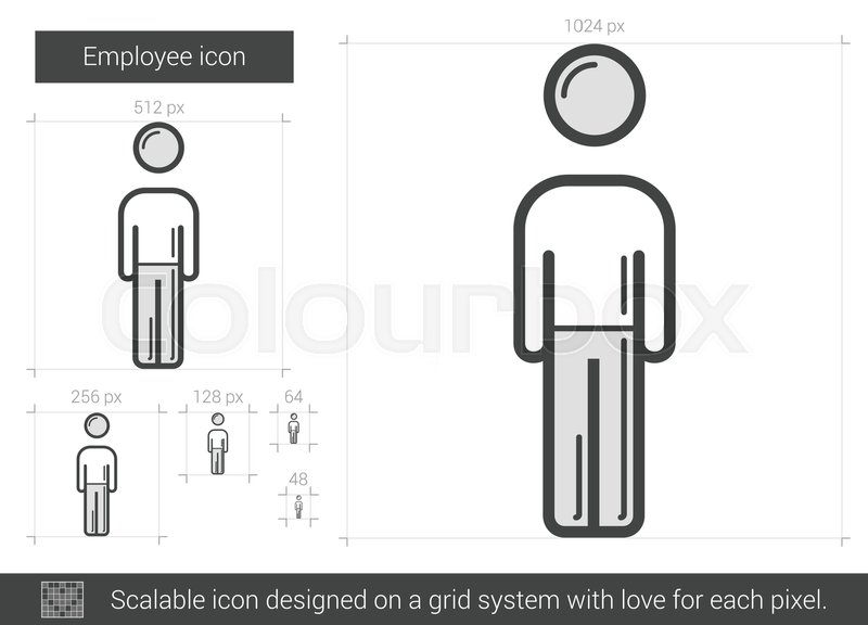 Employee vector line icon isolated on ... | Stock vector | Colourbox