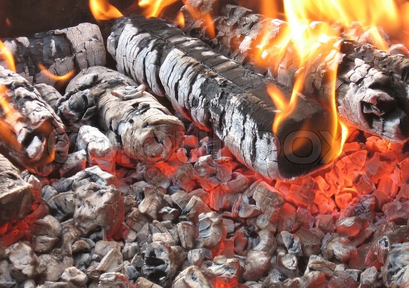 Photo of the dying fire, the flames of ... | Stock image | Colourbox