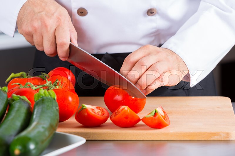 Chef Chopping Food