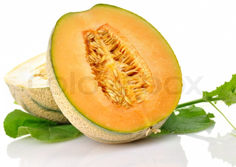 A fresh and delicious melon with ... | Stock image | Colourbox