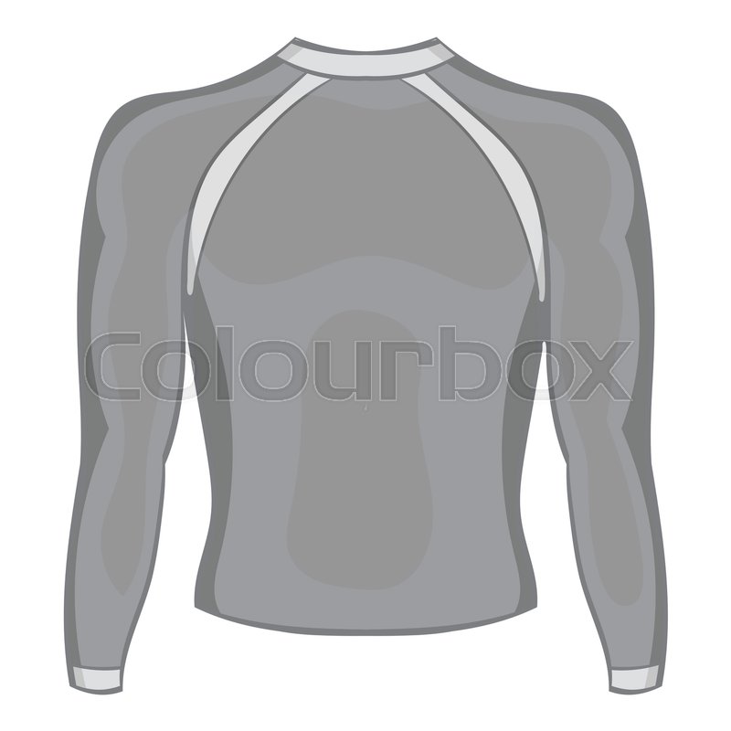 T-shirt long sleeve icon in black ... | Stock vector | Colourbox