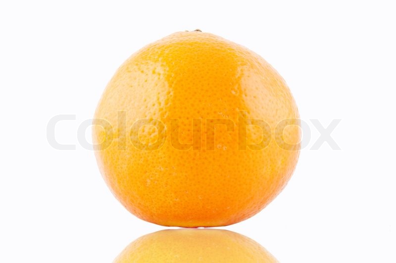 Orange auf weißem Hintergrund für Sie ... | Stock Bild | Colourbox