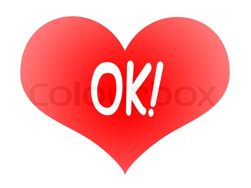 Herzen sagen OK | Stock Bild | Colourbox
