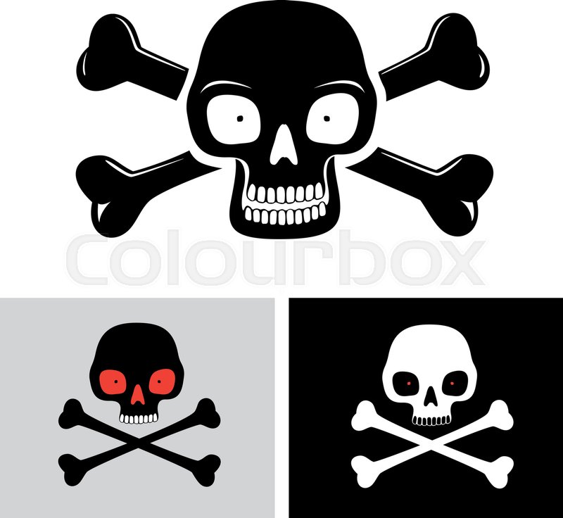 Simple illustration of human skull and ... | Stock vector | Colourbox