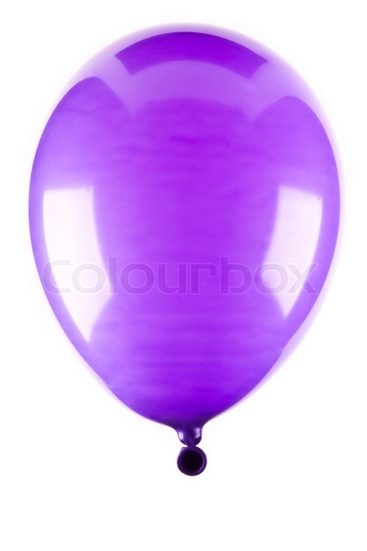 Vibrant purple balloon isolated on ... | Stock image | Colourbox