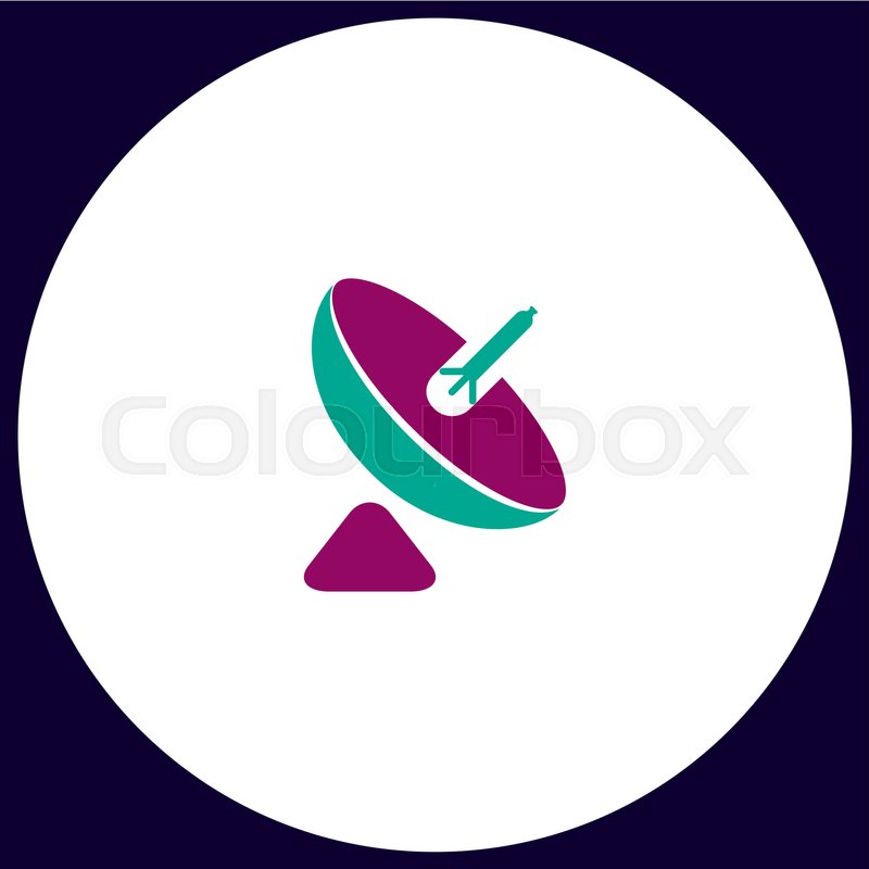 Radar Simple vector button. ... | Stock vector | Colourbox