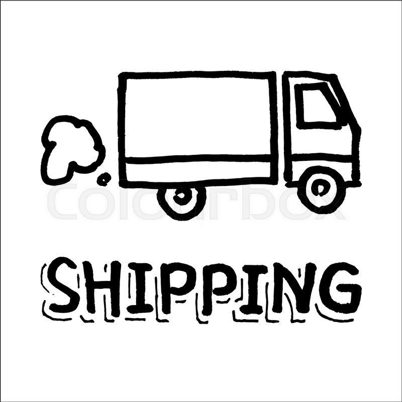 Shipping delivery truck. Word ... | Stock vector | Colourbox