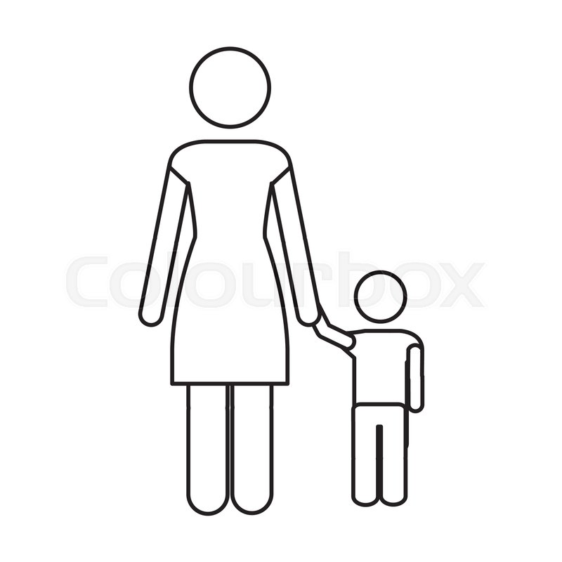 Mother and child pictogram icon image ... | Stock vector | Colourbox