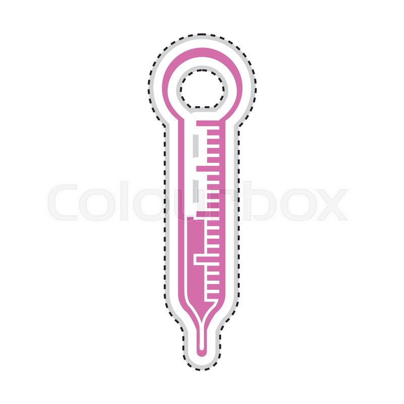 Pink medical thermometer icon ... | Stock vector | Colourbox