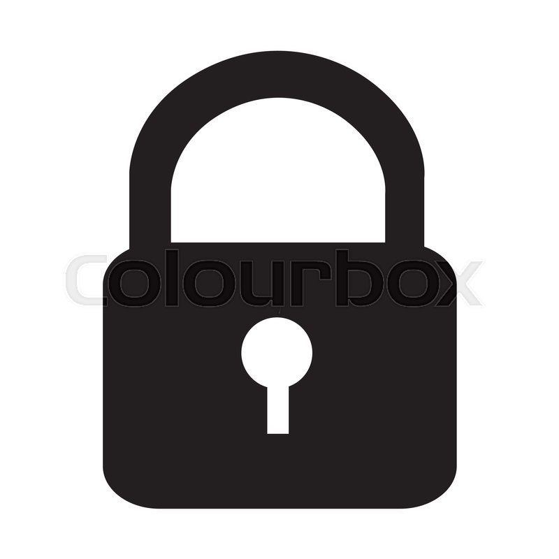 Safety lock pictogram icon image ... | Stock vector | Colourbox