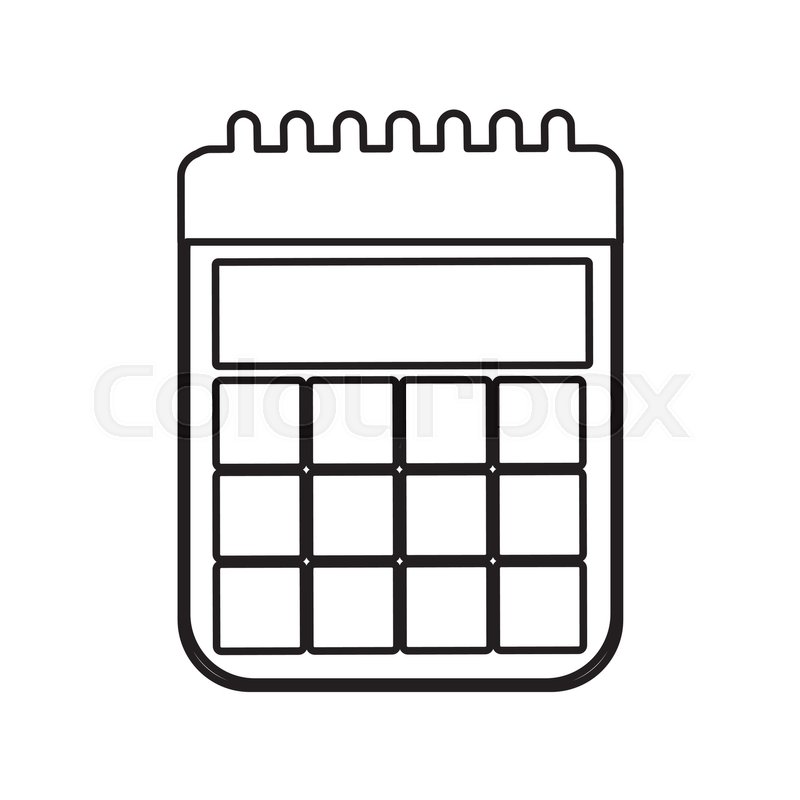 Calendar pictogram icon image vector ... | Stock vector | Colourbox