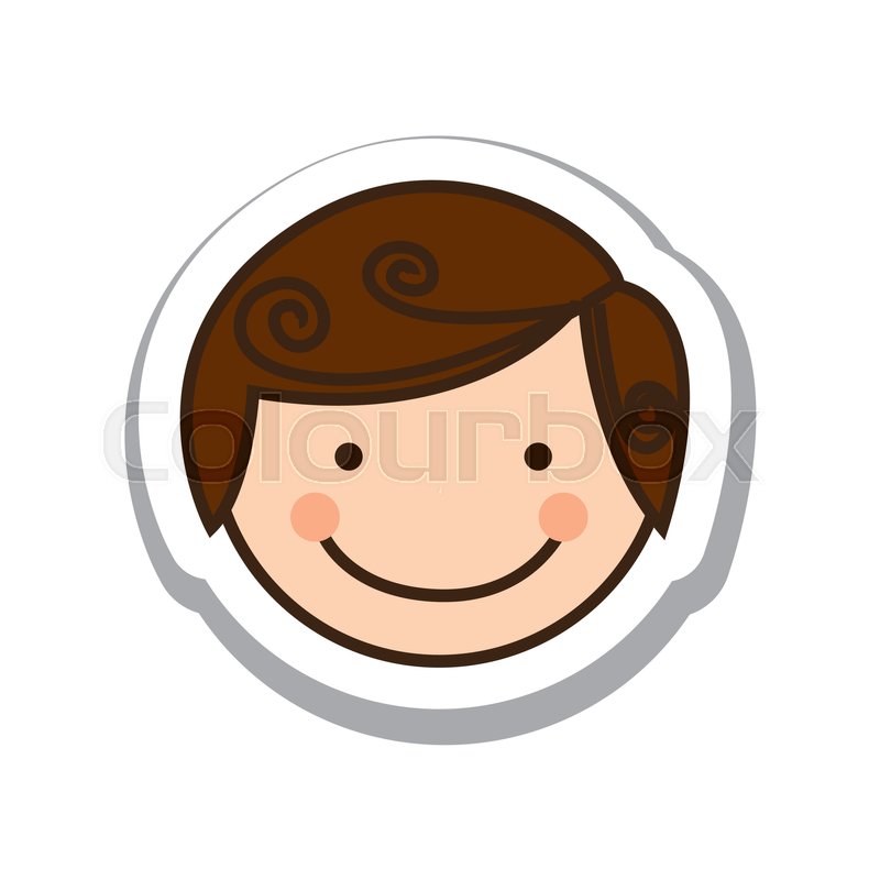 Boy happy child face icon image vector ... | Stock vector | Colourbox