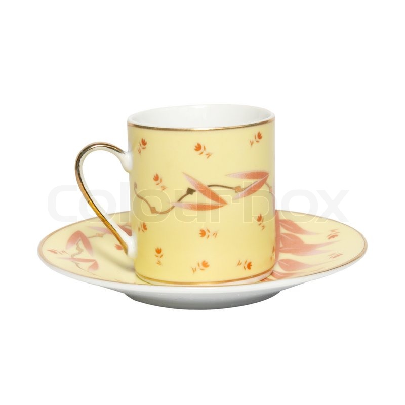 Kaffeetasse mit Untertasse isoliert auf ... | Stock Bild | Colourbox