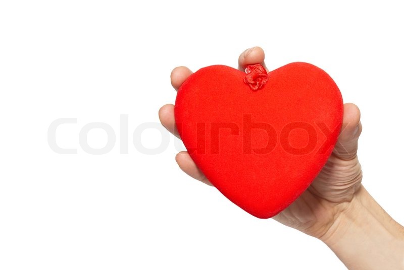 Big valentine Herz in einer Hand. | Stock Bild | Colourbox