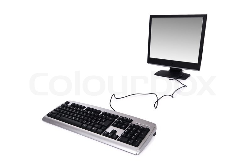 Personlig computer isoleret på den ... | Stock foto | Colourbox