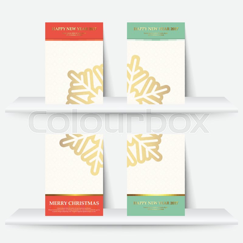 Set of christmas layout template in A4 ... | Stock vector | Colourbox